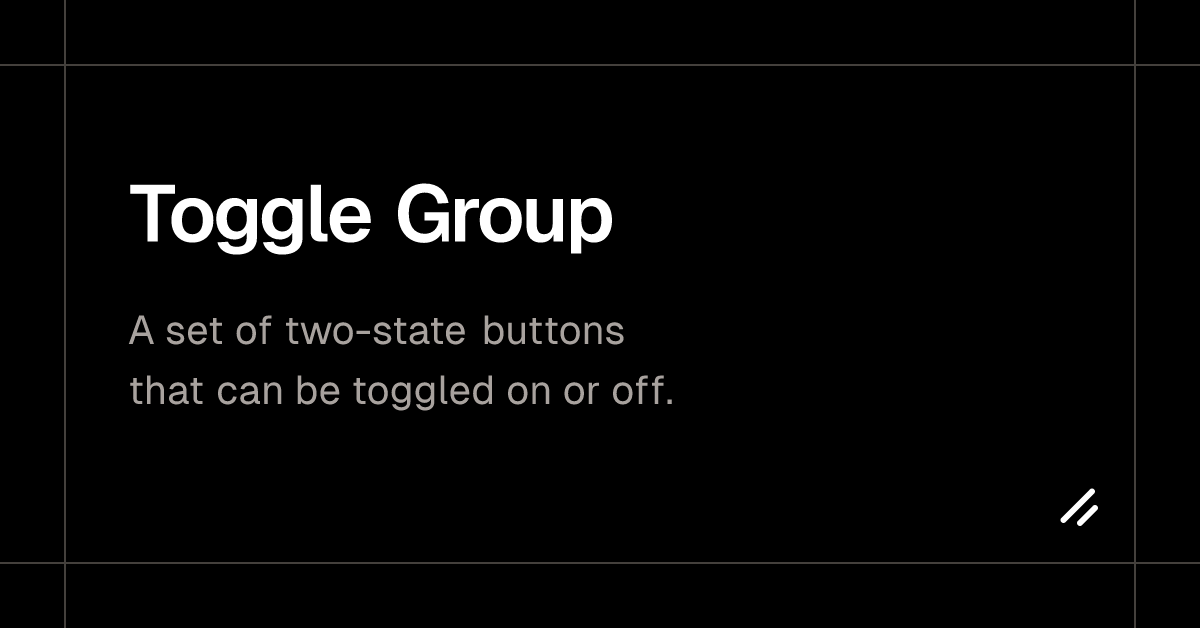 Toggle Group - UI